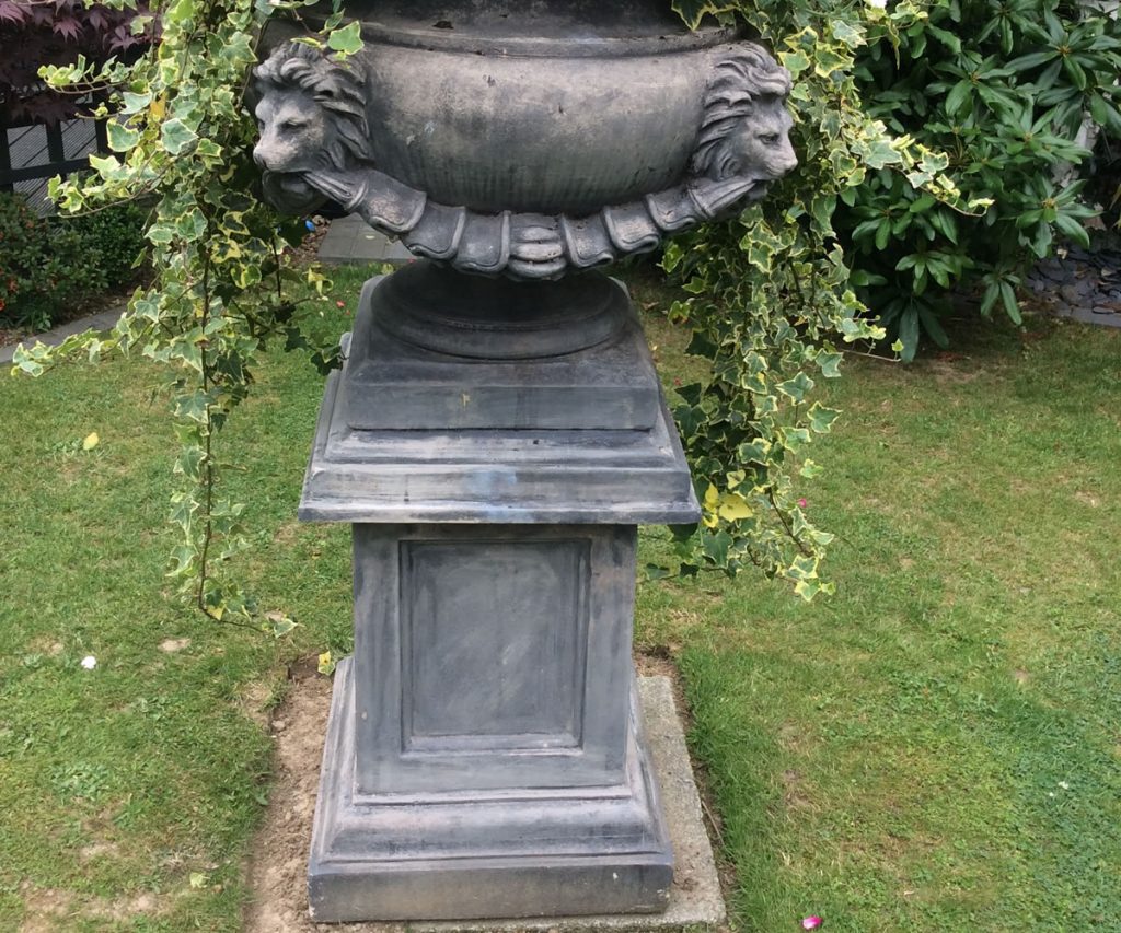 Single Georgian Urn on Panel Plinth - Stone Garden Ornaments & Garden ...