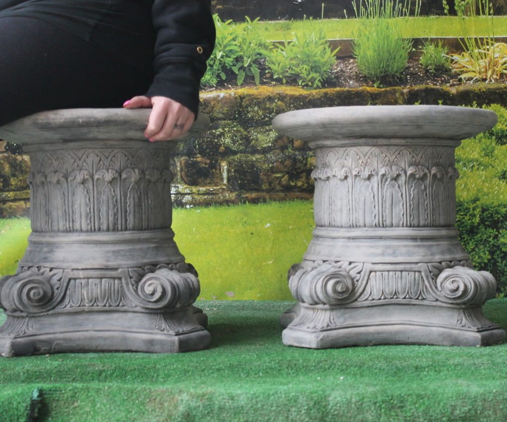 Single Roman Plinth - Stone Garden Ornaments & Garden Statues in UK