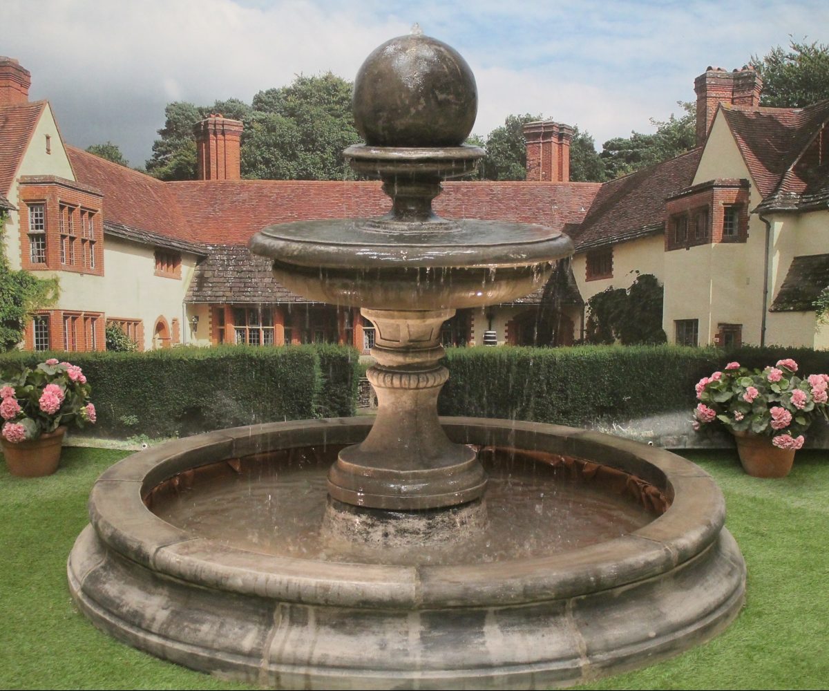 Edwardian Ball or Edwardian Eye Fountain Medium Cambridge Pool Surround ...