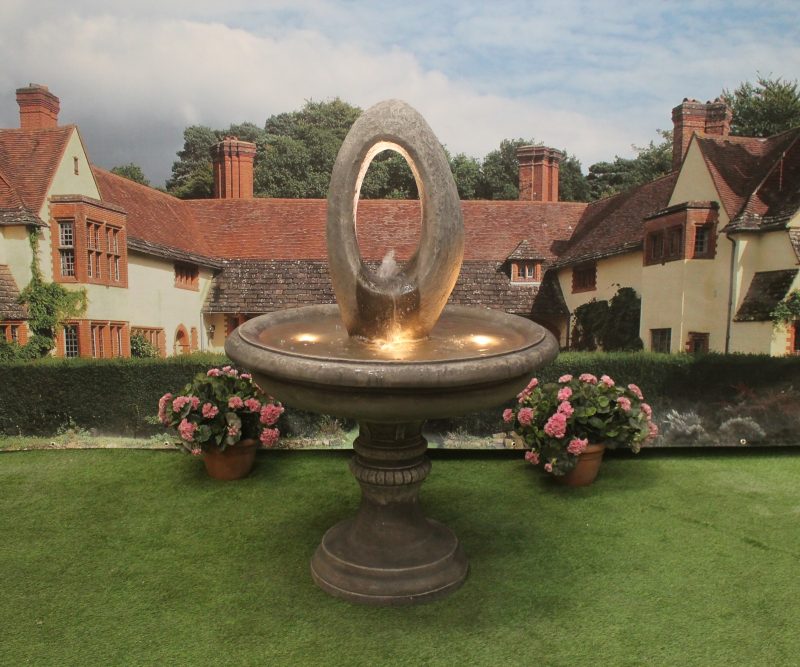 Large Edwardian Fountain With Eye Sculpture - Stone Garden Ornaments ...