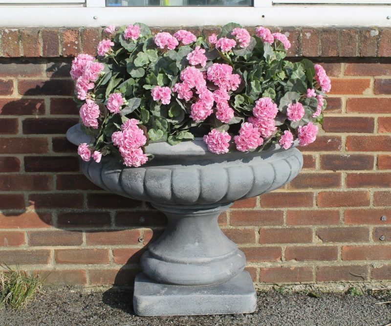 Pair of Large Victorian Style Fluted Wall Troughs - Stone Garden ...