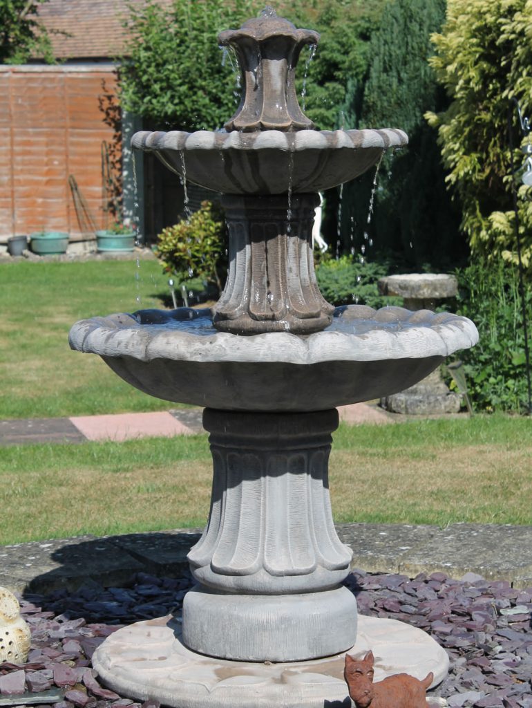 Small 2 Tiered Barcelona Fountain - Stone Garden Ornaments & Garden ...