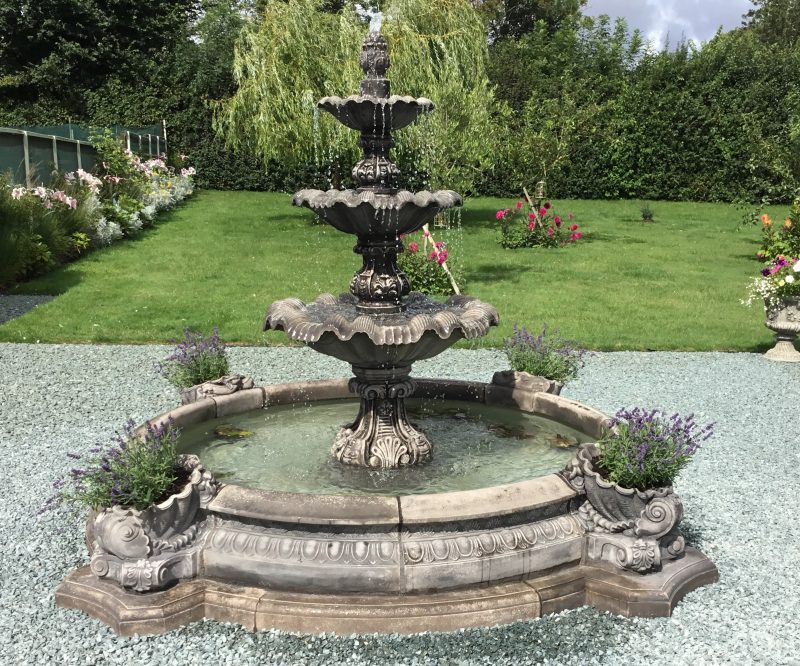 3 Tiered Windsor Fountain with Small Neapolitan Pool Optional Shells ...