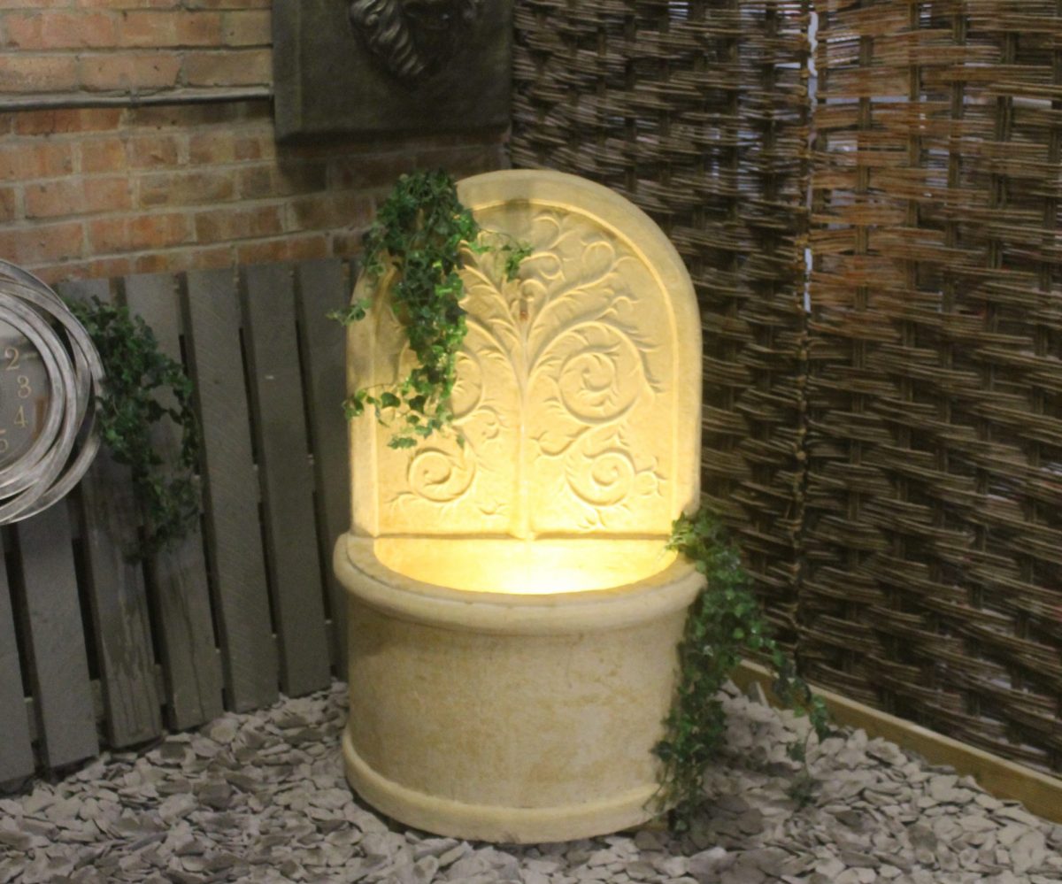 Athena Wall water fountain - Stone Garden Ornaments & Garden Statues in UK