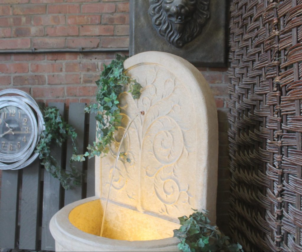 Athena Wall water fountain - Stone Garden Ornaments & Garden Statues in UK