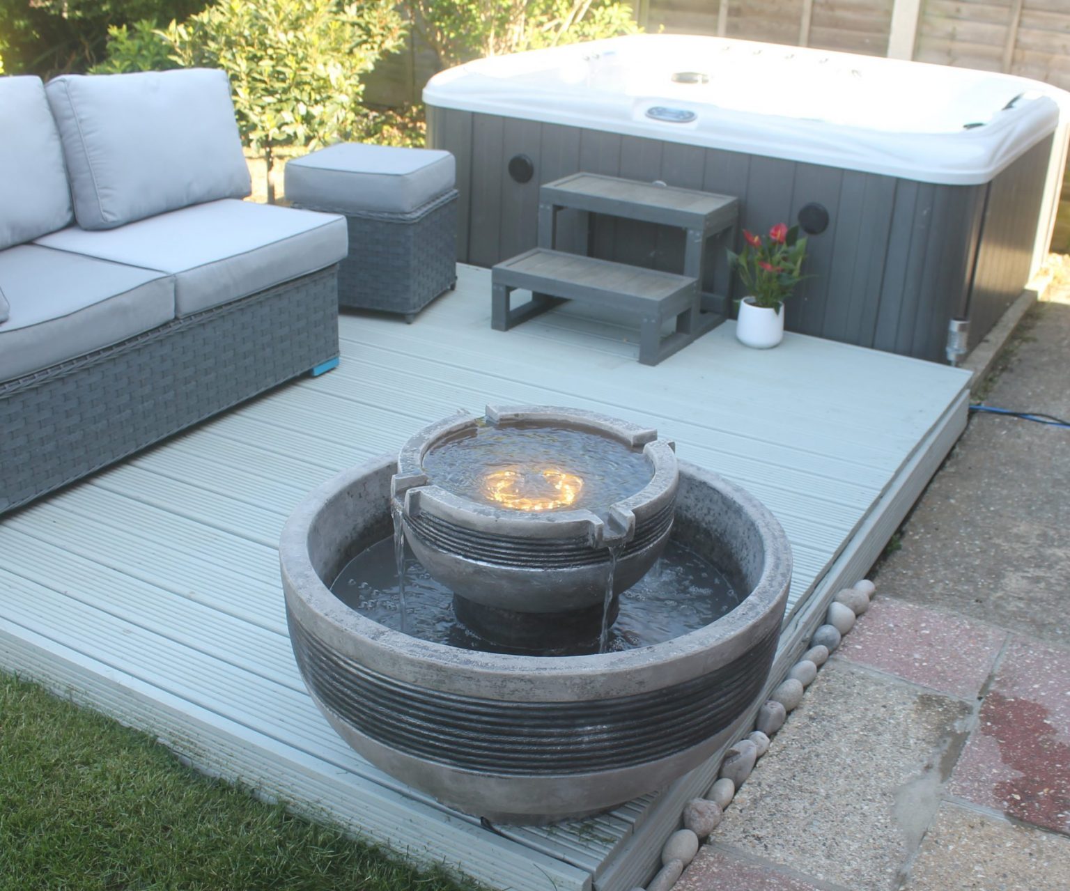 Circulum Water Garden tub pot - Stone Garden Ornaments & Garden Statues ...