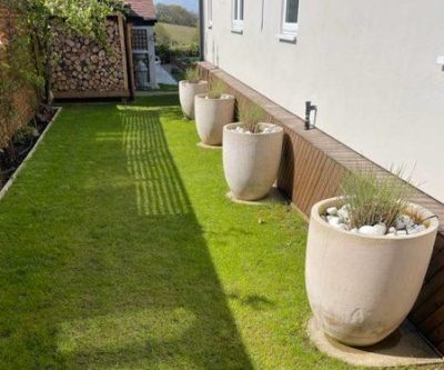 Pair of Large Long Jon Planters - Stone Garden Ornaments & Garden ...