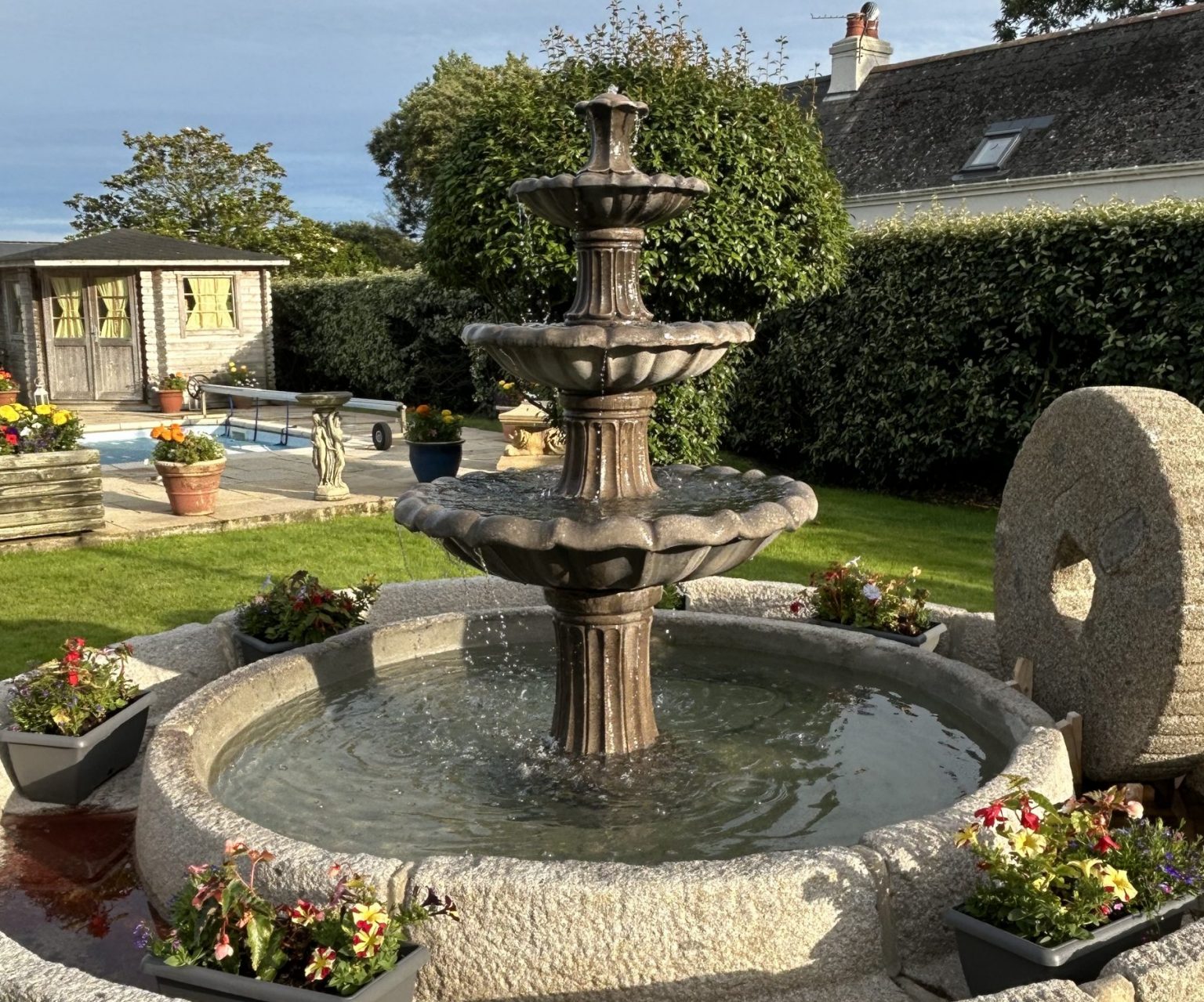 Large 3 Tiered Barcelona Fountain - Stone Garden Ornaments & Garden ...